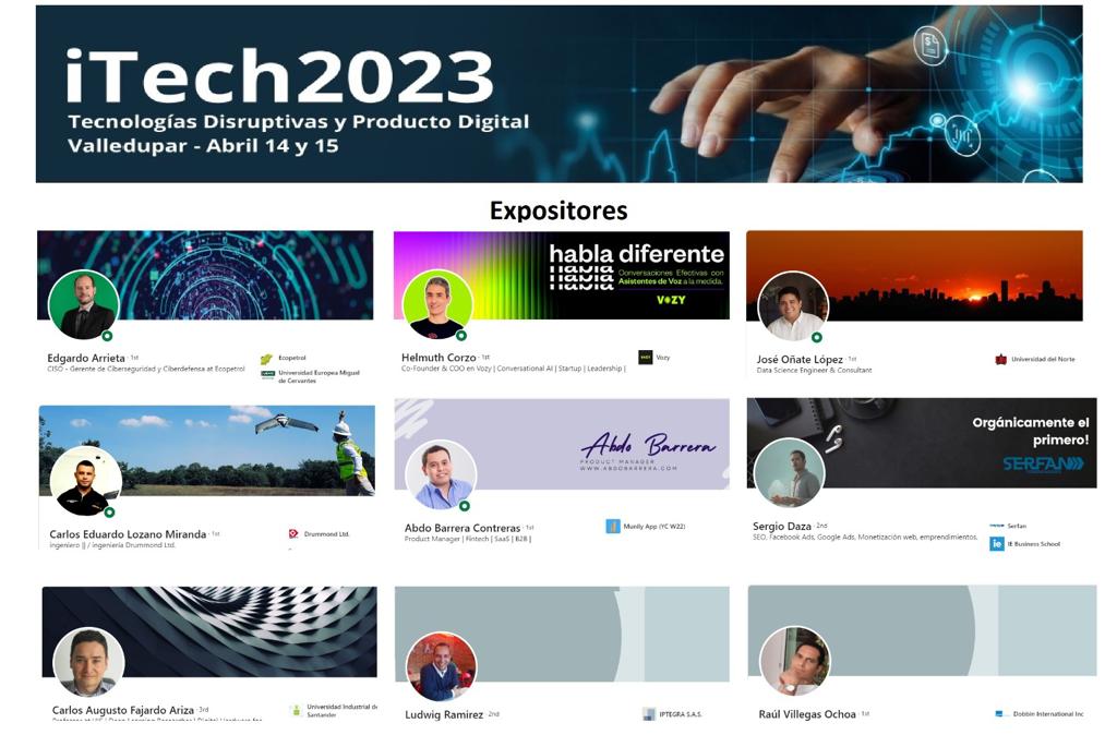 Más de 300 personas inscritas para participar en Itech 2023: tecnologías disruptivas y producto ...